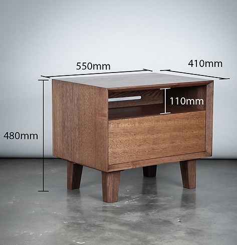 Designer Timber Side Table | Integrated Power | Side Table 01 | Maram